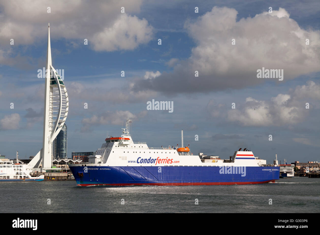 Condor Ferries "Commodore Goodwill" entering Portsmouth Harbour past ...