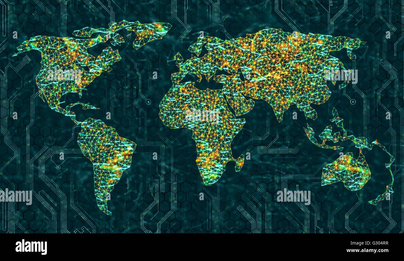 World map, illustration Stock Photo - Alamy