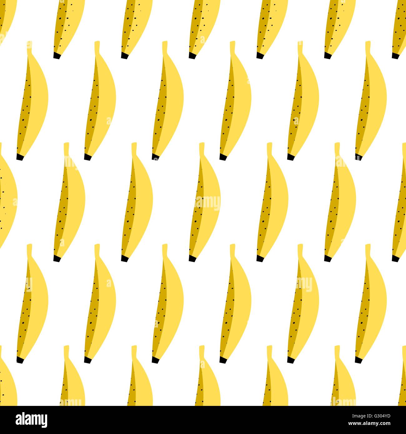 Seamless repeating pattern with bananas on white background. Modern ...