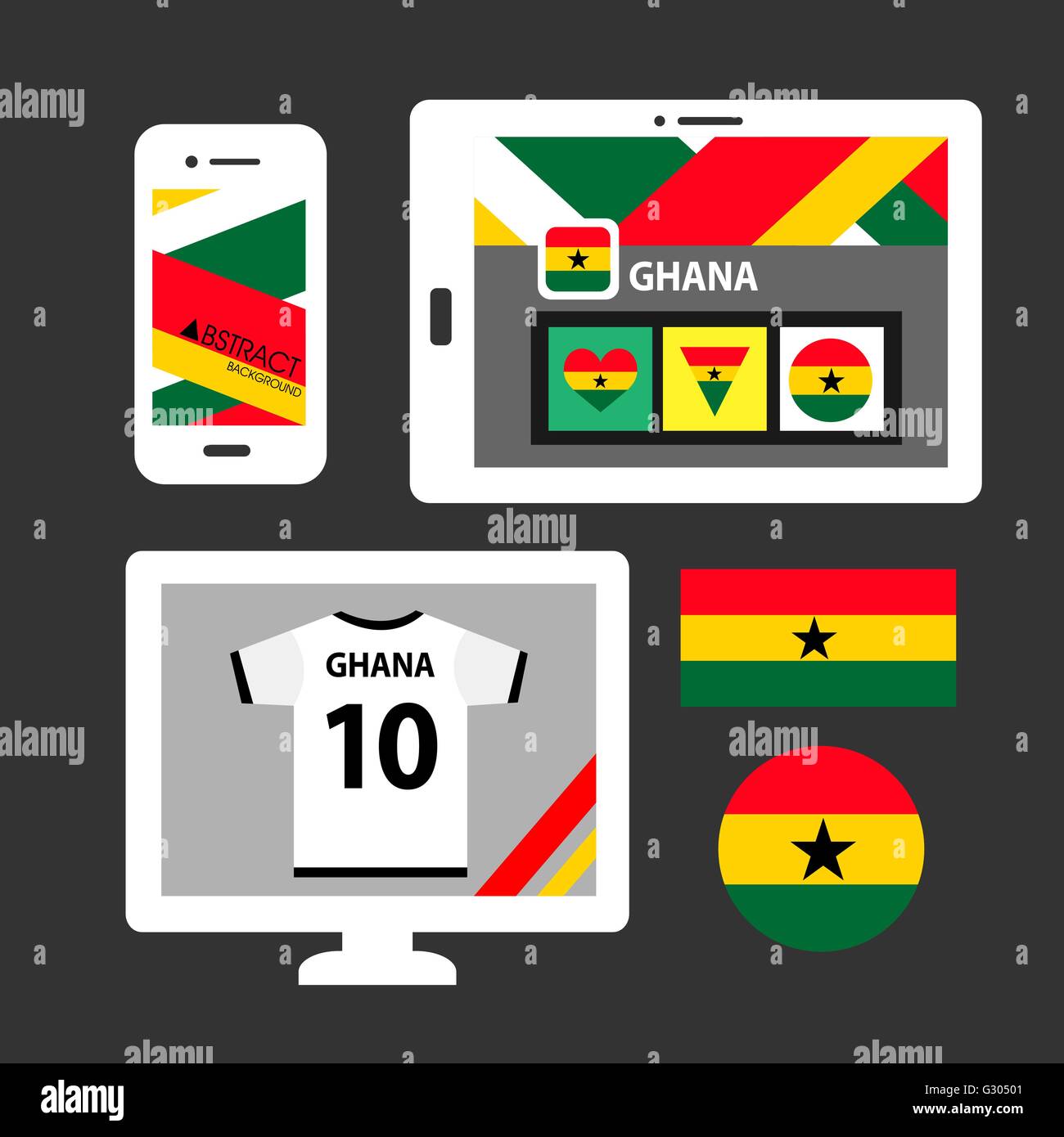 Ghana ethnic flag Stock Vector Images - Alamy