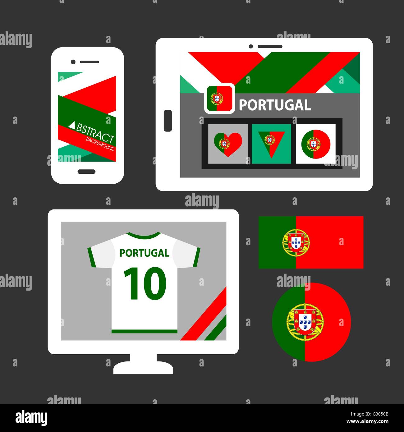 Portugal independence day background Stock Vector Images - Alamy
