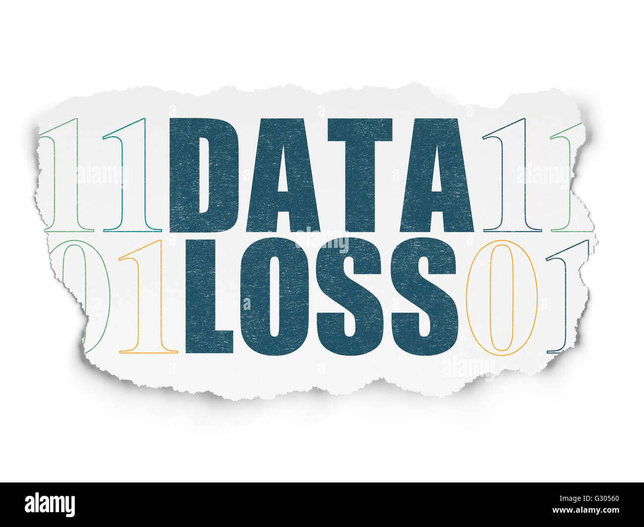 Data concept: Data Loss on Torn Paper background Stock Photo - Alamy