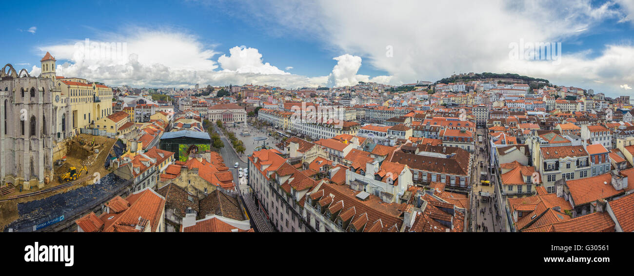 Lisbon city centre view hi-res stock photography and images - Alamy