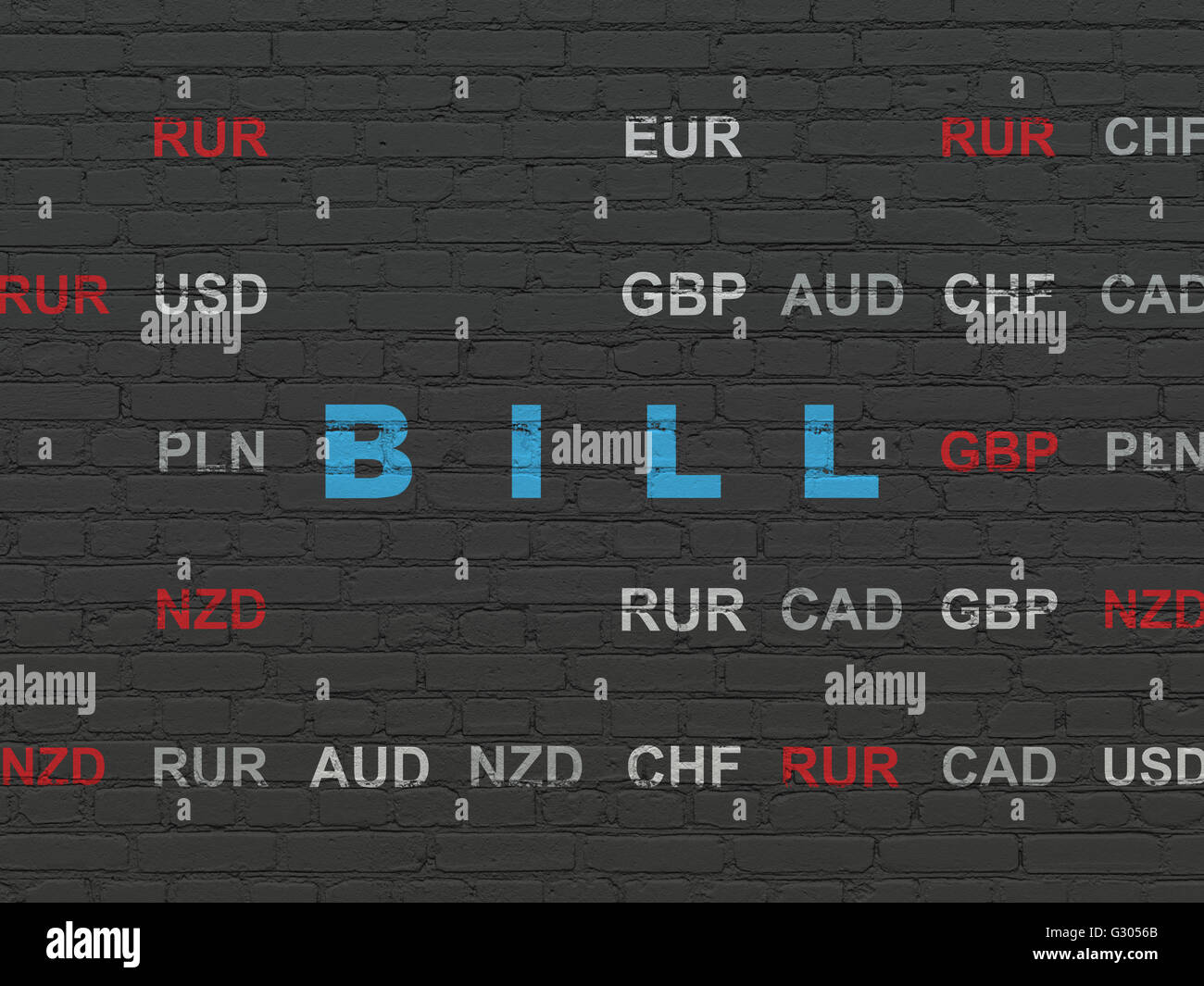 Currency concept: Bill on wall background Stock Photo - Alamy