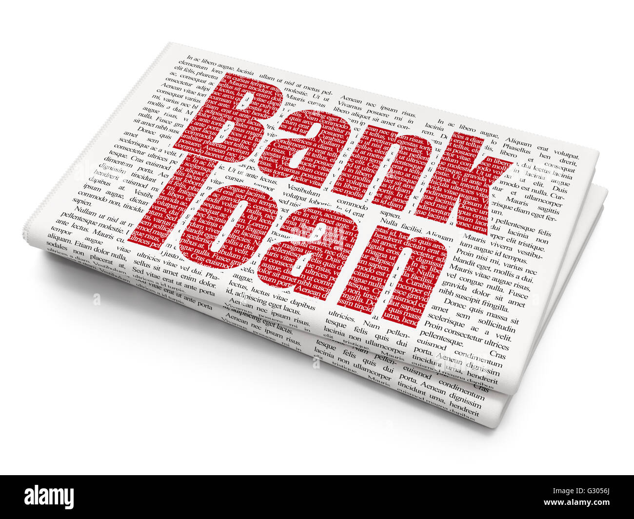 Currency concept: Bank Loan on Newspaper background Stock Photo - Alamy