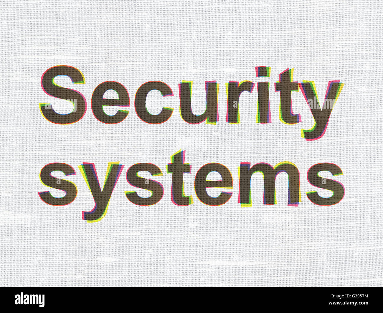 Safety concept: Security Systems on fabric texture background Stock ...