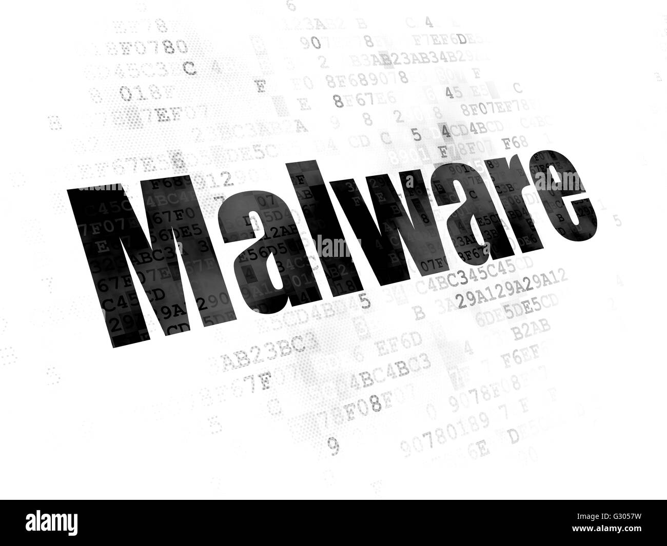Protection concept: Malware on Digital background Stock Photo - Alamy