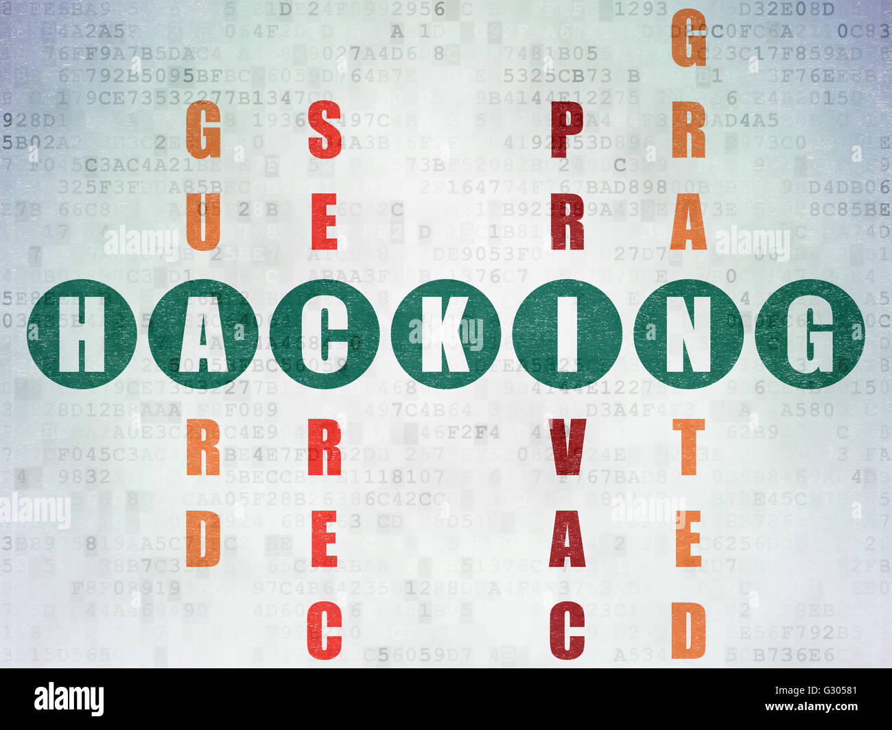 Security concept: Hacking in Crossword Puzzle Stock Photo - Alamy