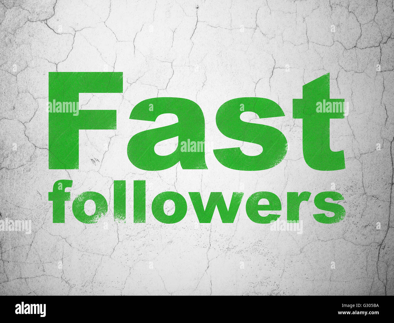 Business concept: Fast Followers on wall background Stock Photo - Alamy