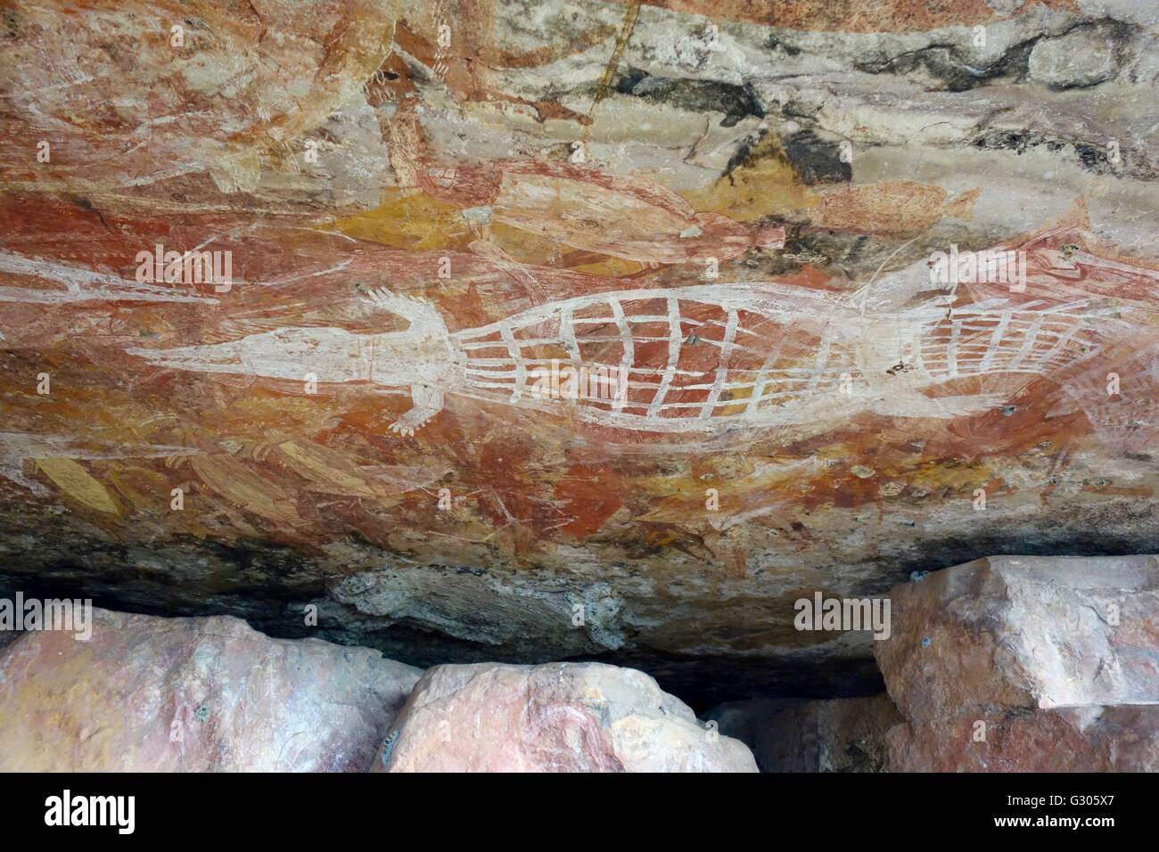 Aboriginal art crocodile hi-res stock photography and images - Alamy