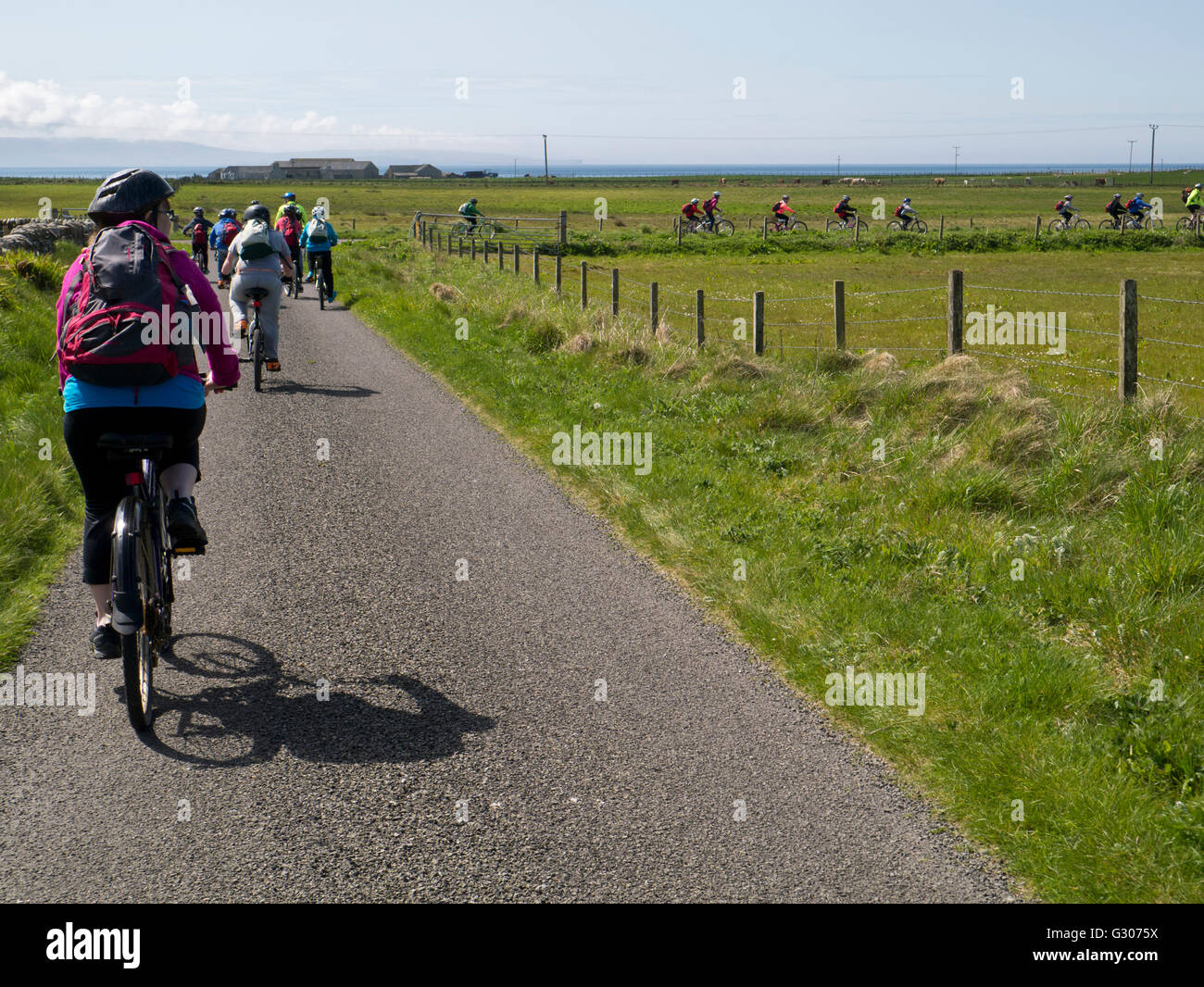 Children cycle to school hi-res stock photography and images - Alamy