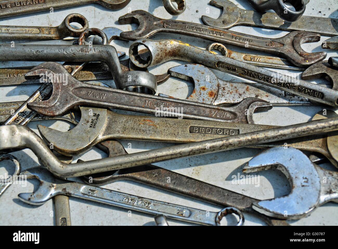 Various old rusty tools Stock Photo - Alamy
