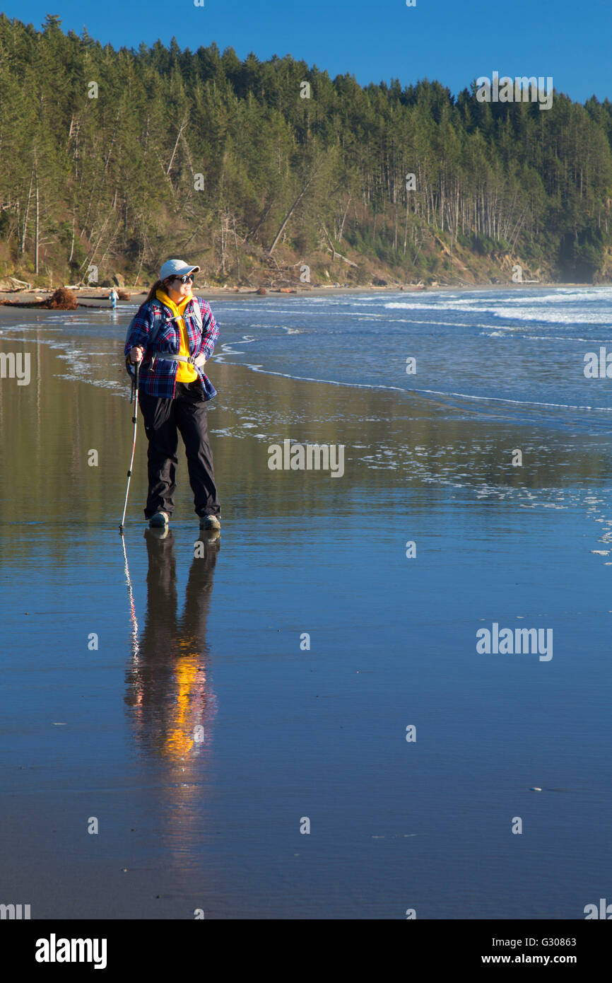 Hiking second beach trail hi-res stock photography and images - Alamy