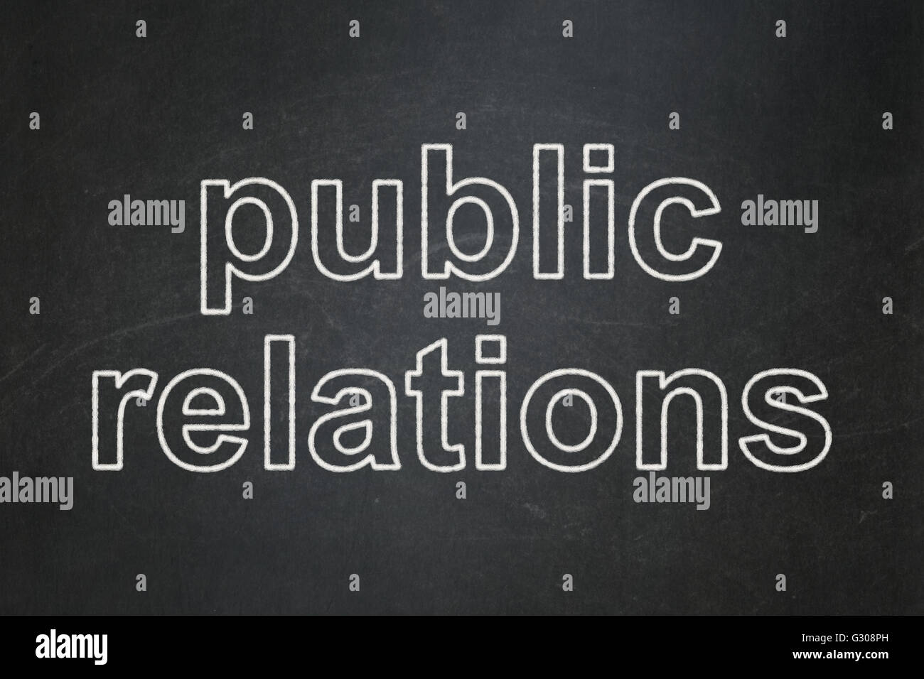Advertising concept: Public Relations on chalkboard background Stock ...