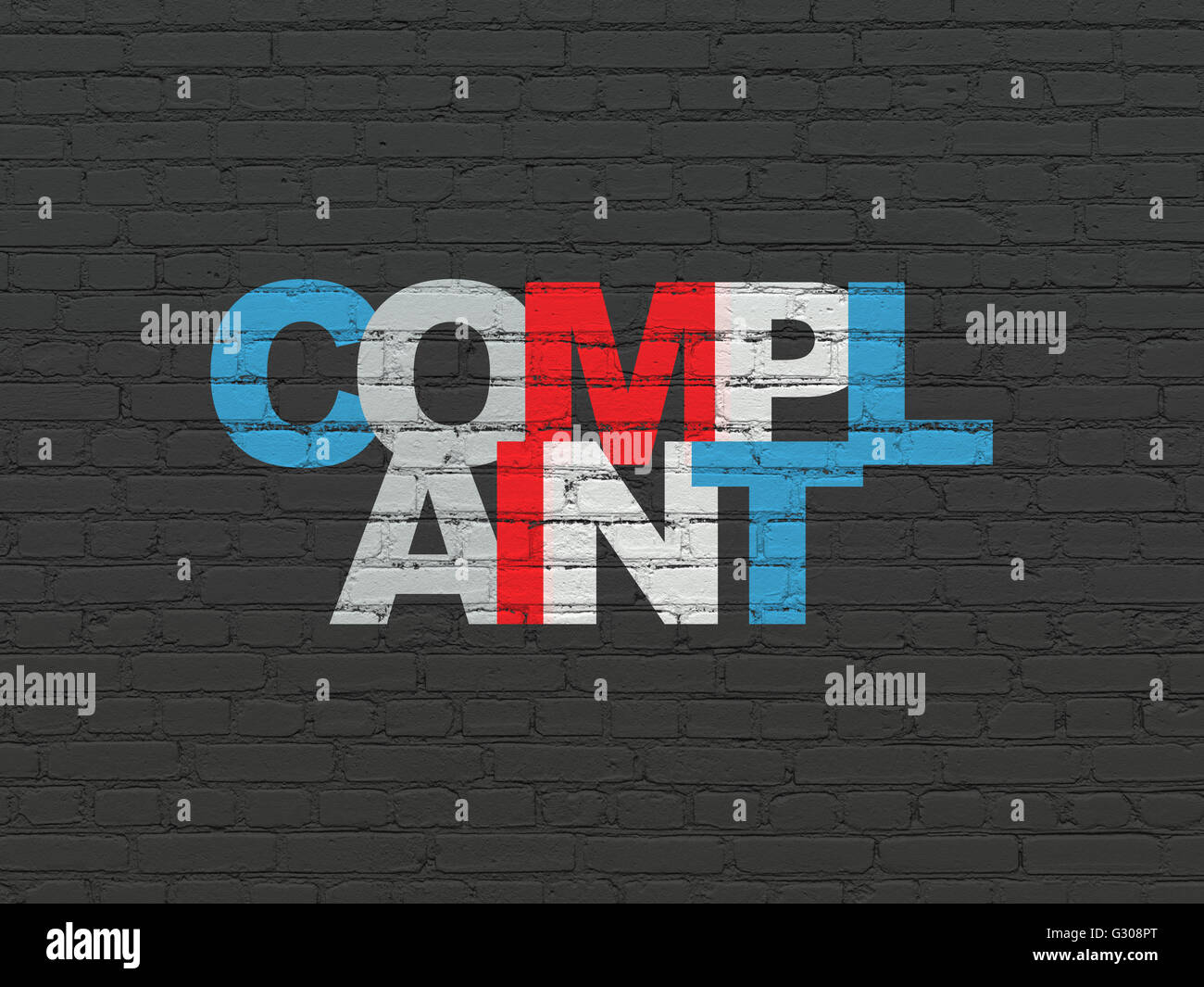 Law concept: Complaint on wall background Stock Photo - Alamy