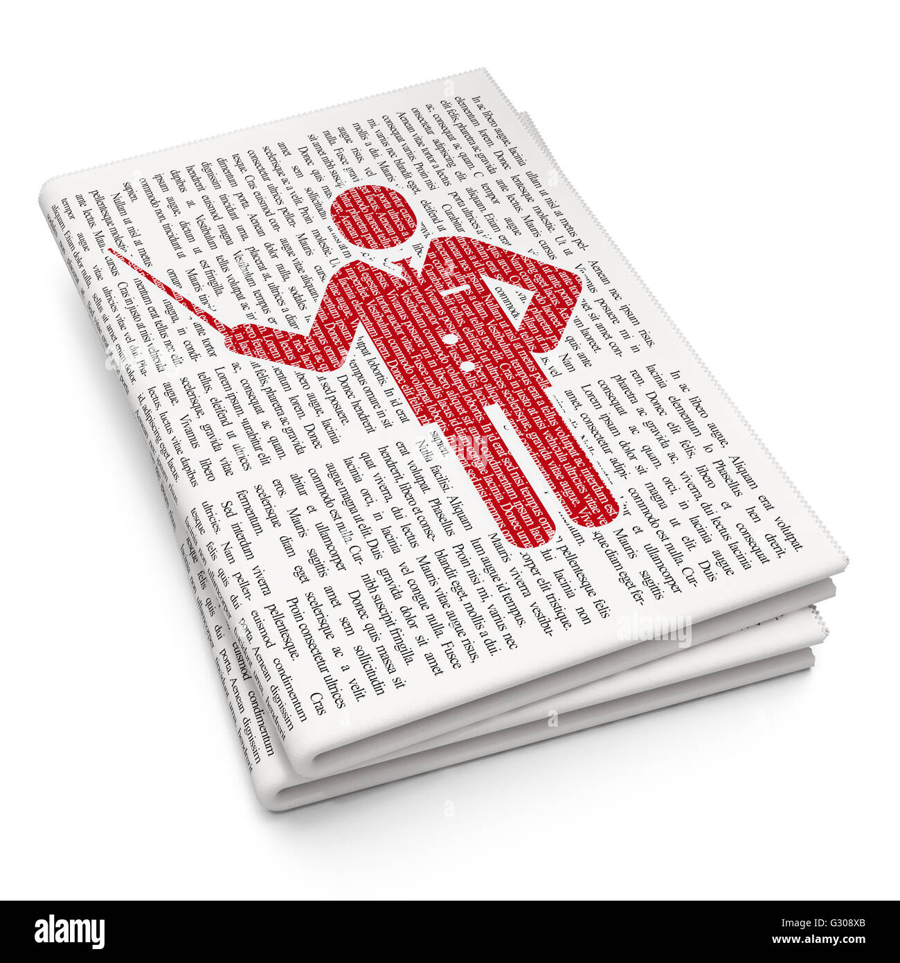 Studying concept: Teacher on Newspaper background Stock Photo - Alamy