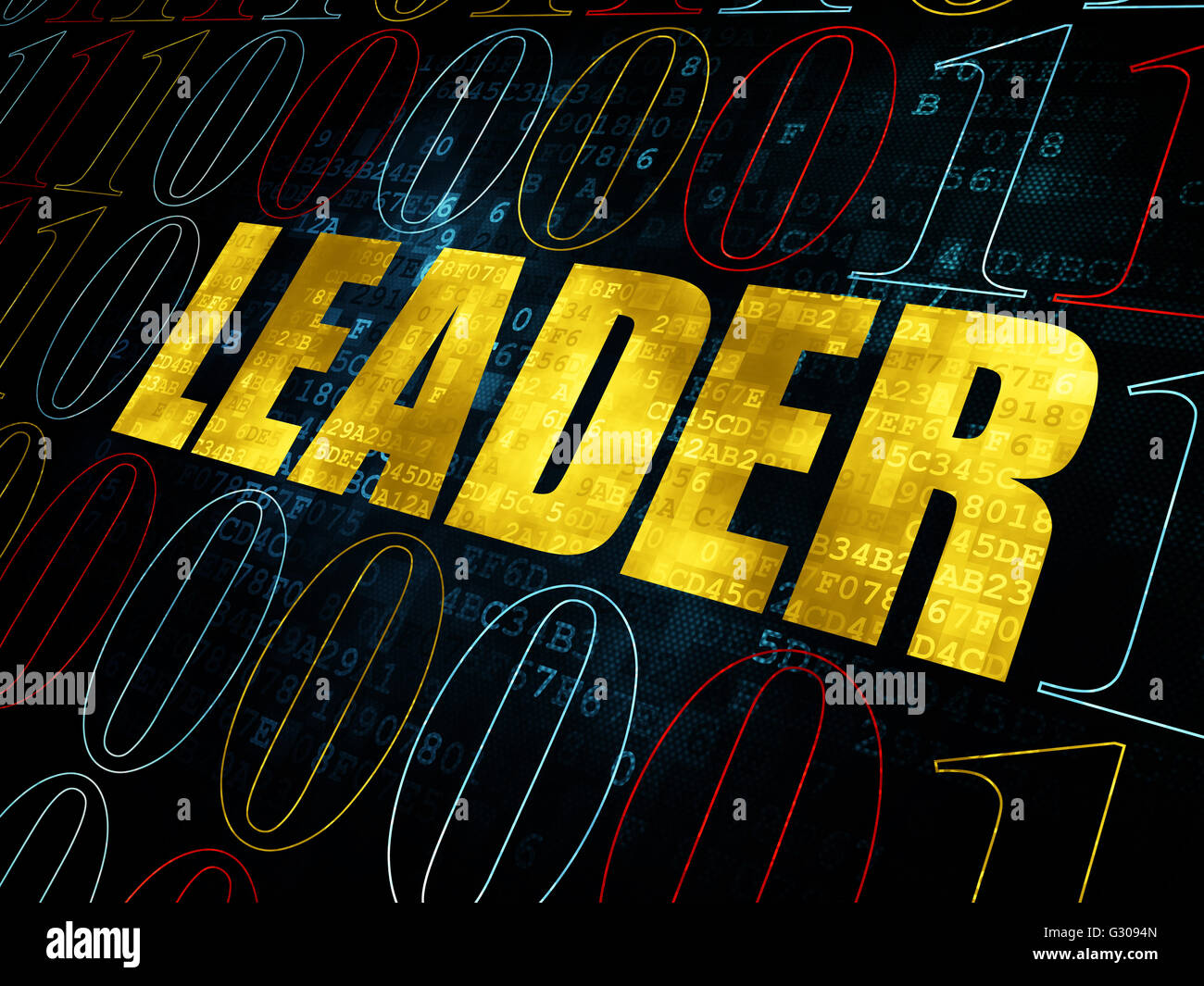 Business concept: Leader on Digital background Stock Photo - Alamy