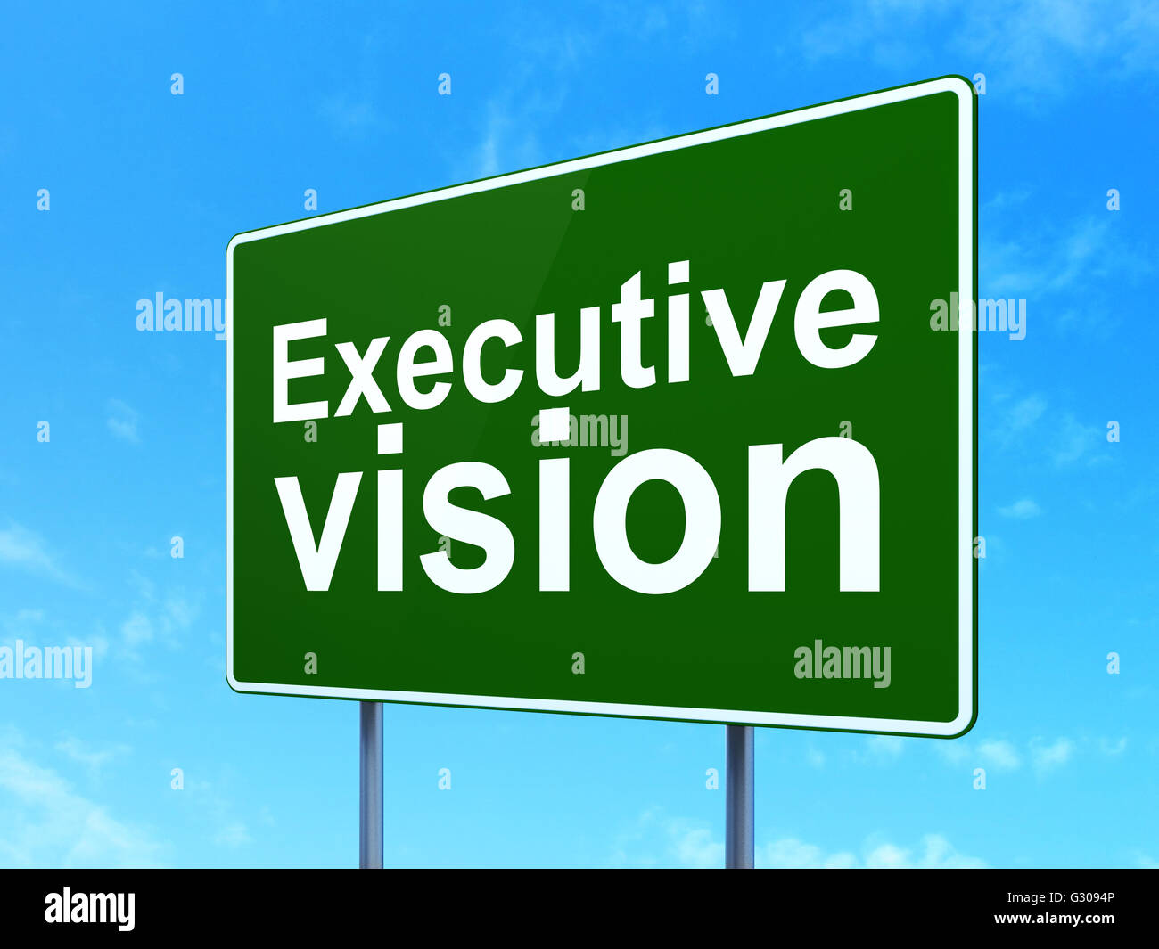 Business concept: Executive Vision on road sign background Stock Photo ...