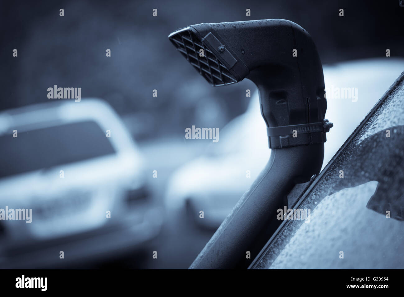 Close up shot of an off road car air intake, called snorkel Stock Photo ...