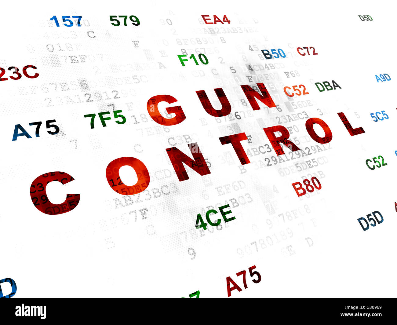 Protection concept: Gun Control on Digital background Stock Photo - Alamy
