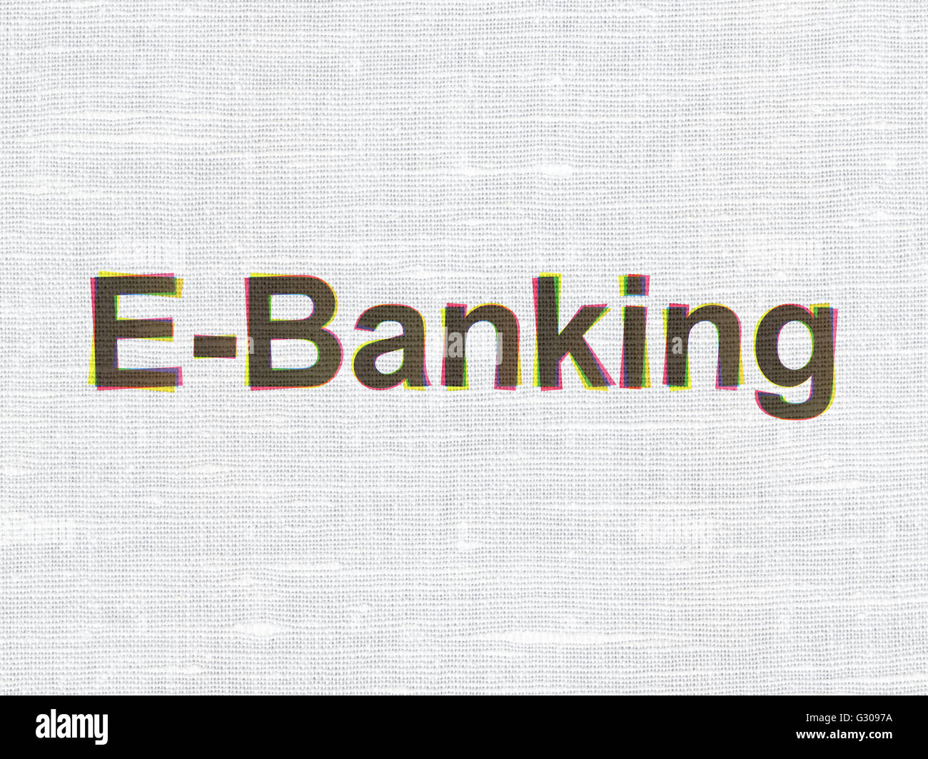 Banking concept: E-Banking on fabric texture background Stock Photo - Alamy