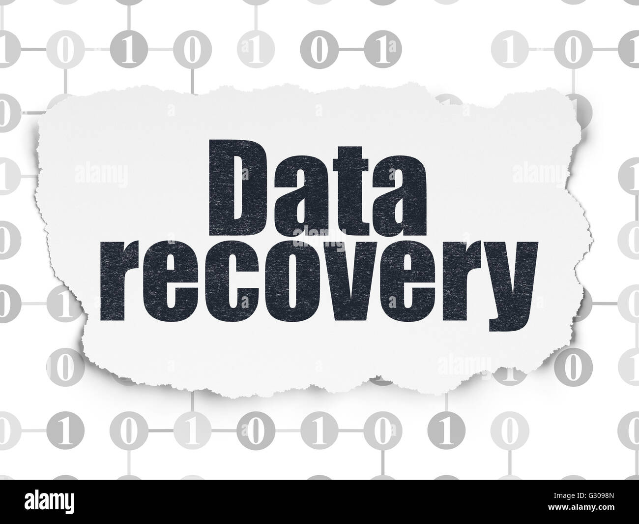 Data concept: Data Recovery on Torn Paper background Stock Photo - Alamy