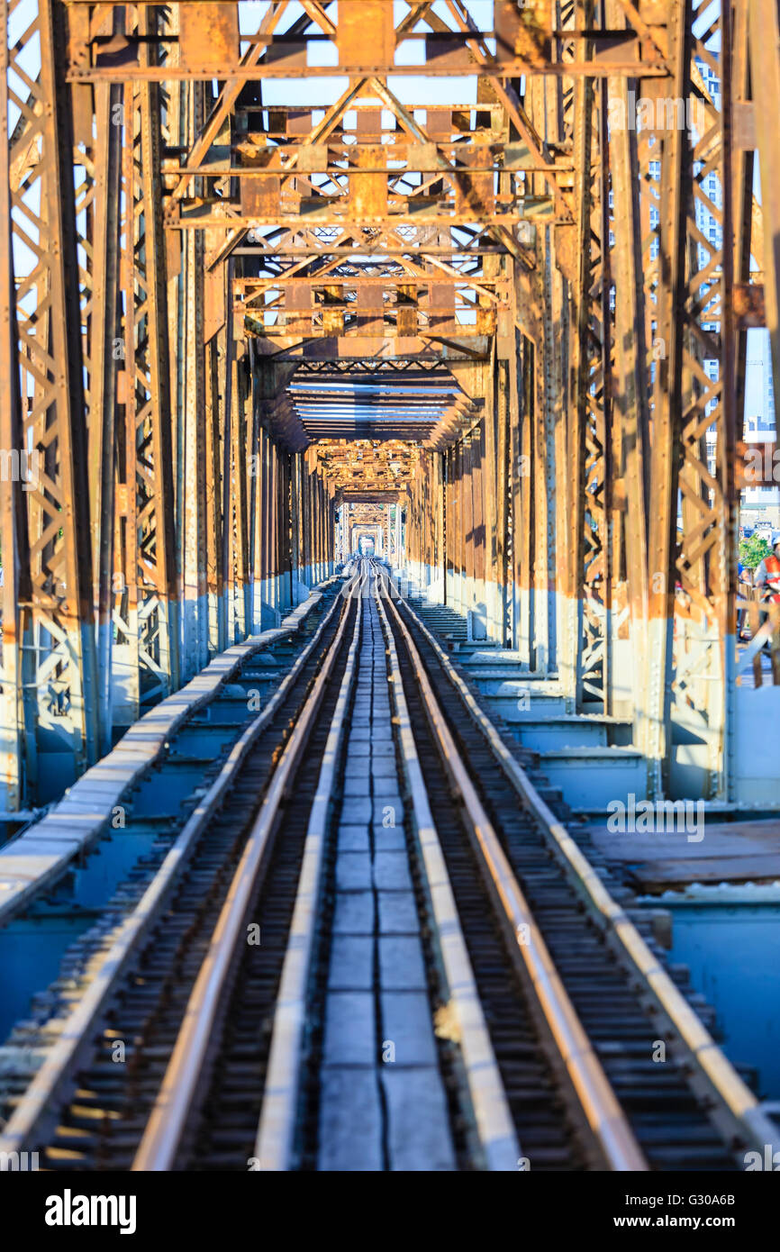 Long bien Bridge at Hanoi, Vietnam Stock Photo - Alamy