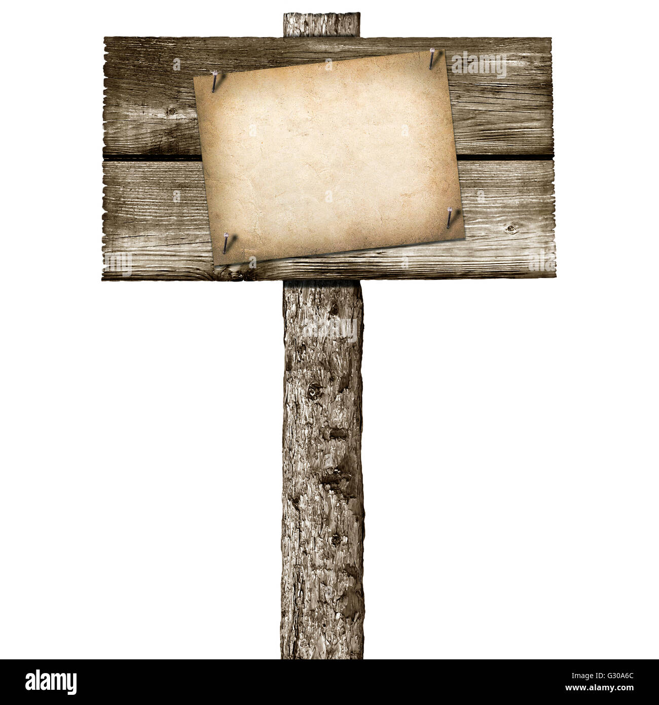 Blank white sign on pole hi-res stock photography and images - Alamy