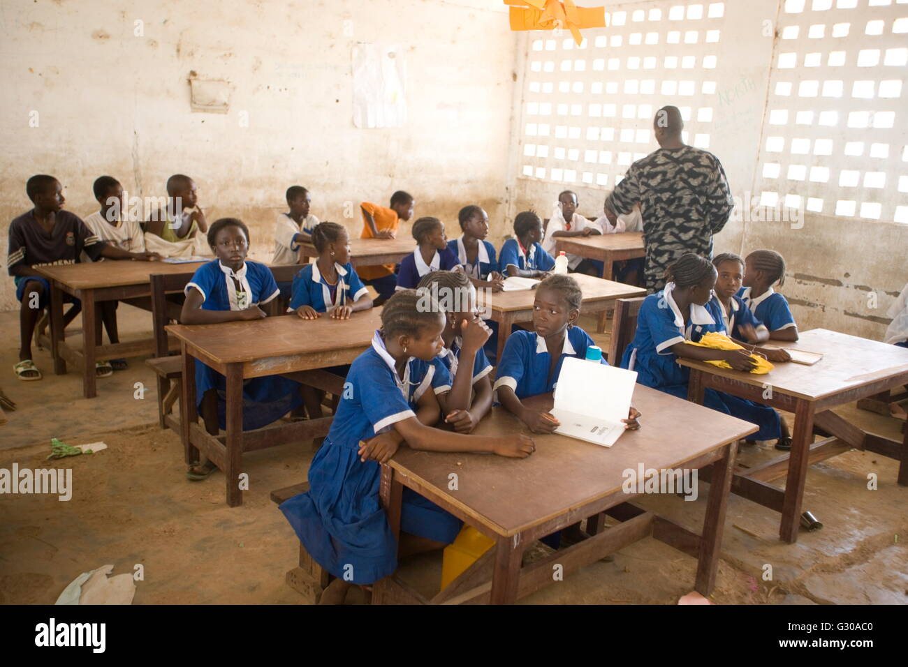 Children in the classroom, Balaba School, The Gambia, West Africa ...