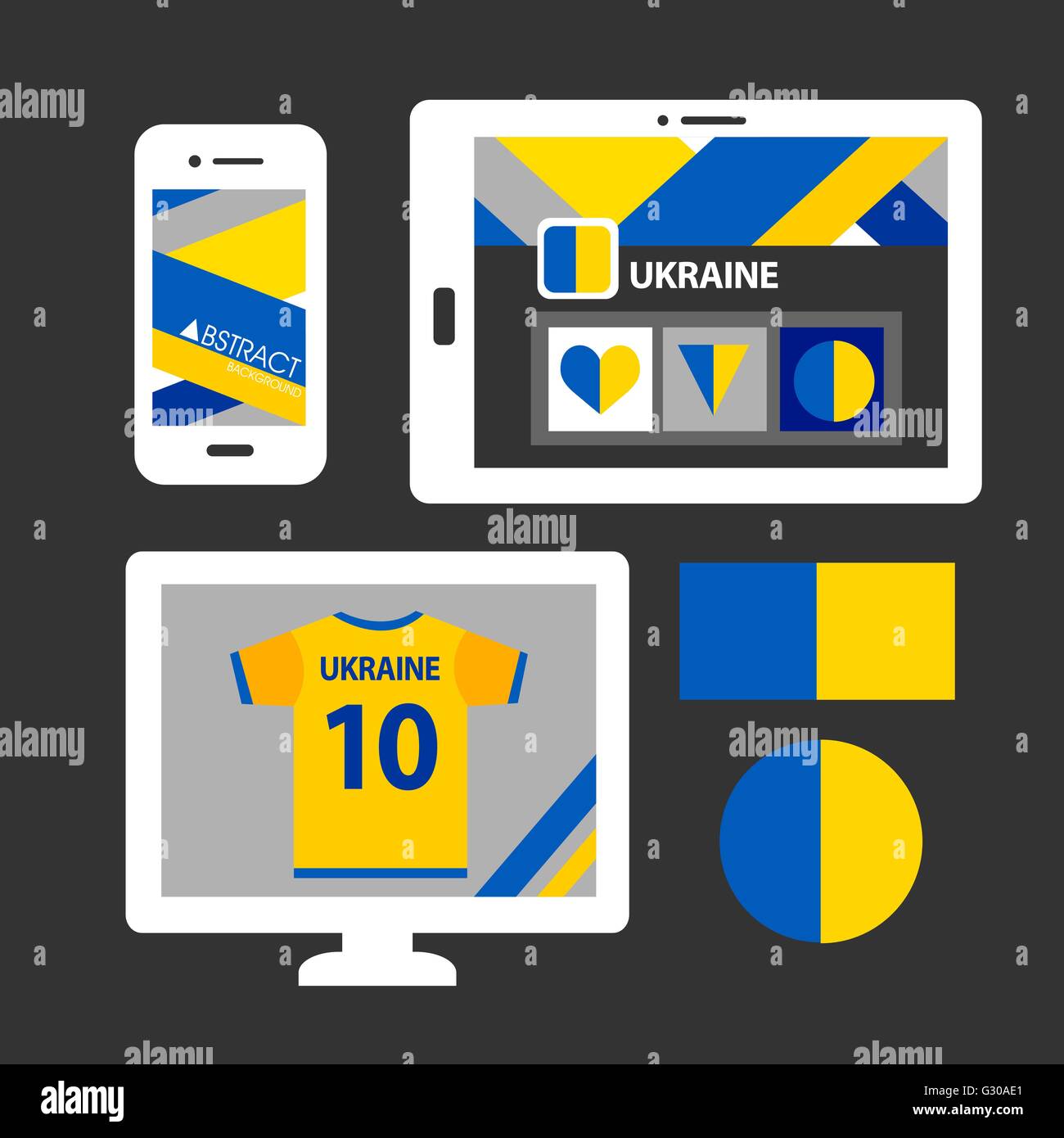 Set of Ukraine flag Stock Vector Image & Art - Alamy