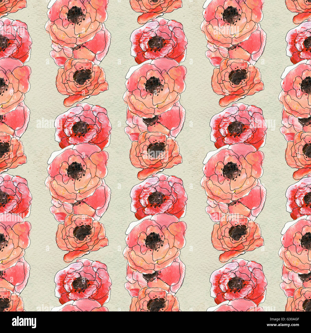 Seamless pattern with briar roses Stock Photo - Alamy