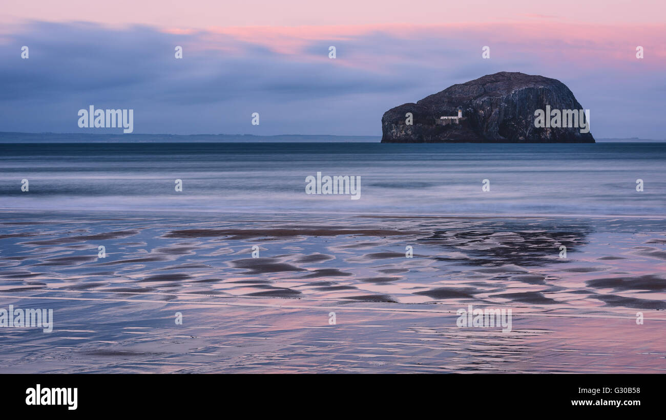 Bass Rock at sunset, Scotland, United Kingdom, Europe Stock Photo - Alamy