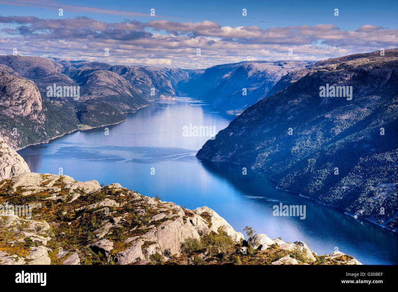 Pulpit Rock, Lysefjord view, Stavanger, Norway, Scandinavia, Europe ...