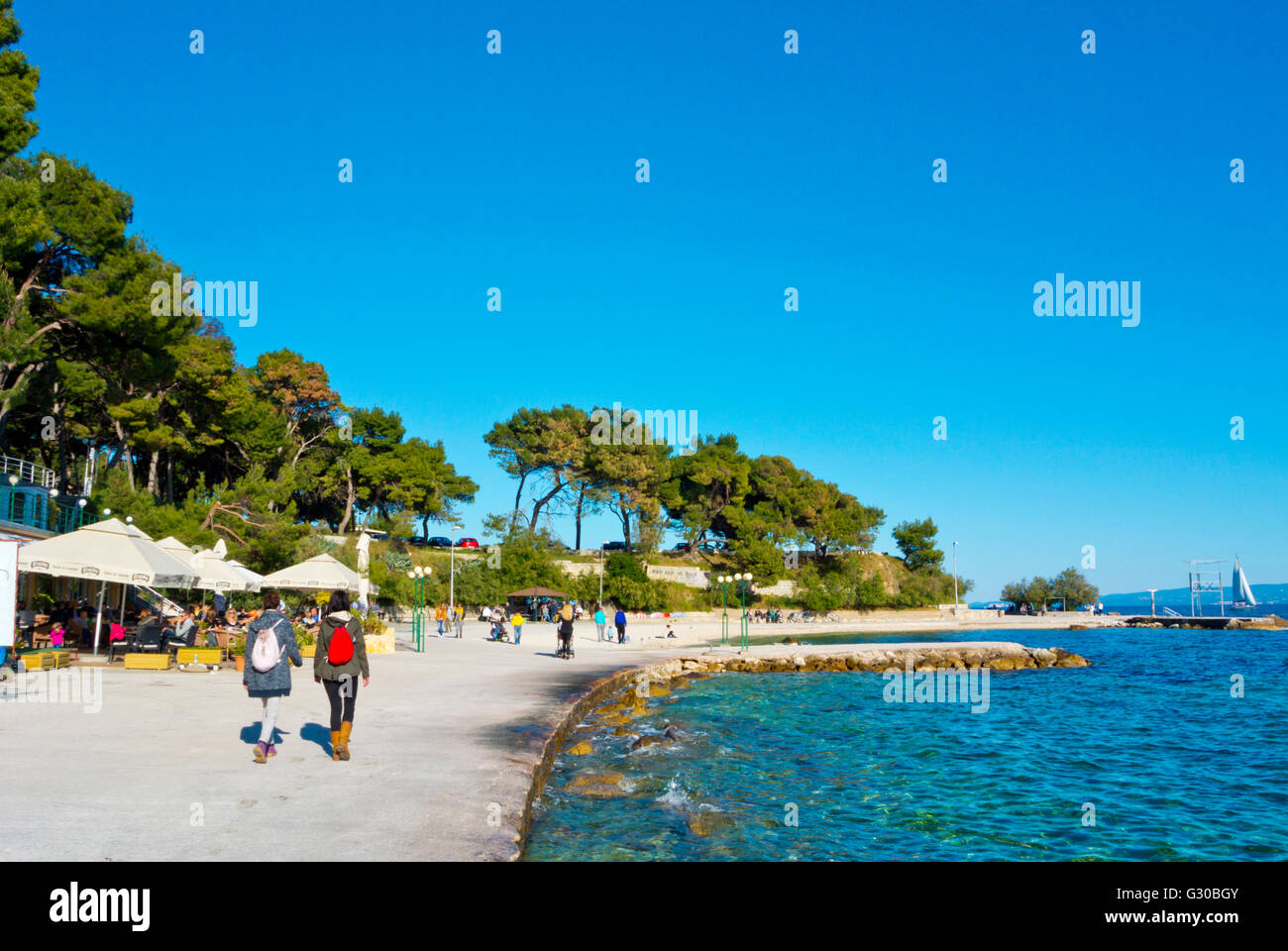 Setaliste Petra Preradovica, seaside promenade, Bacvice, Split ...