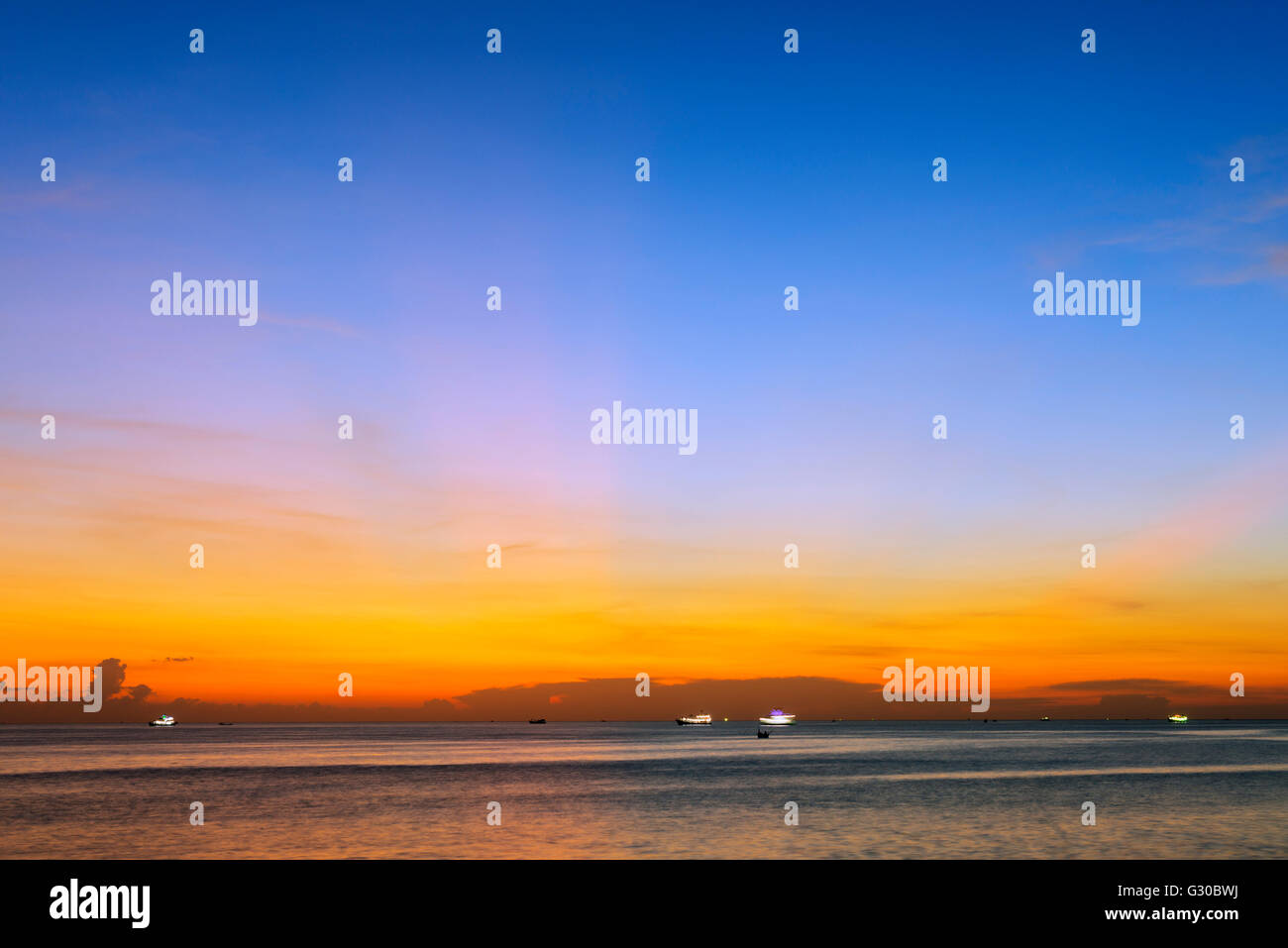 Sunset at Long Beach, Phu Quoc Island, Vietnam, Indochina, Southeast ...