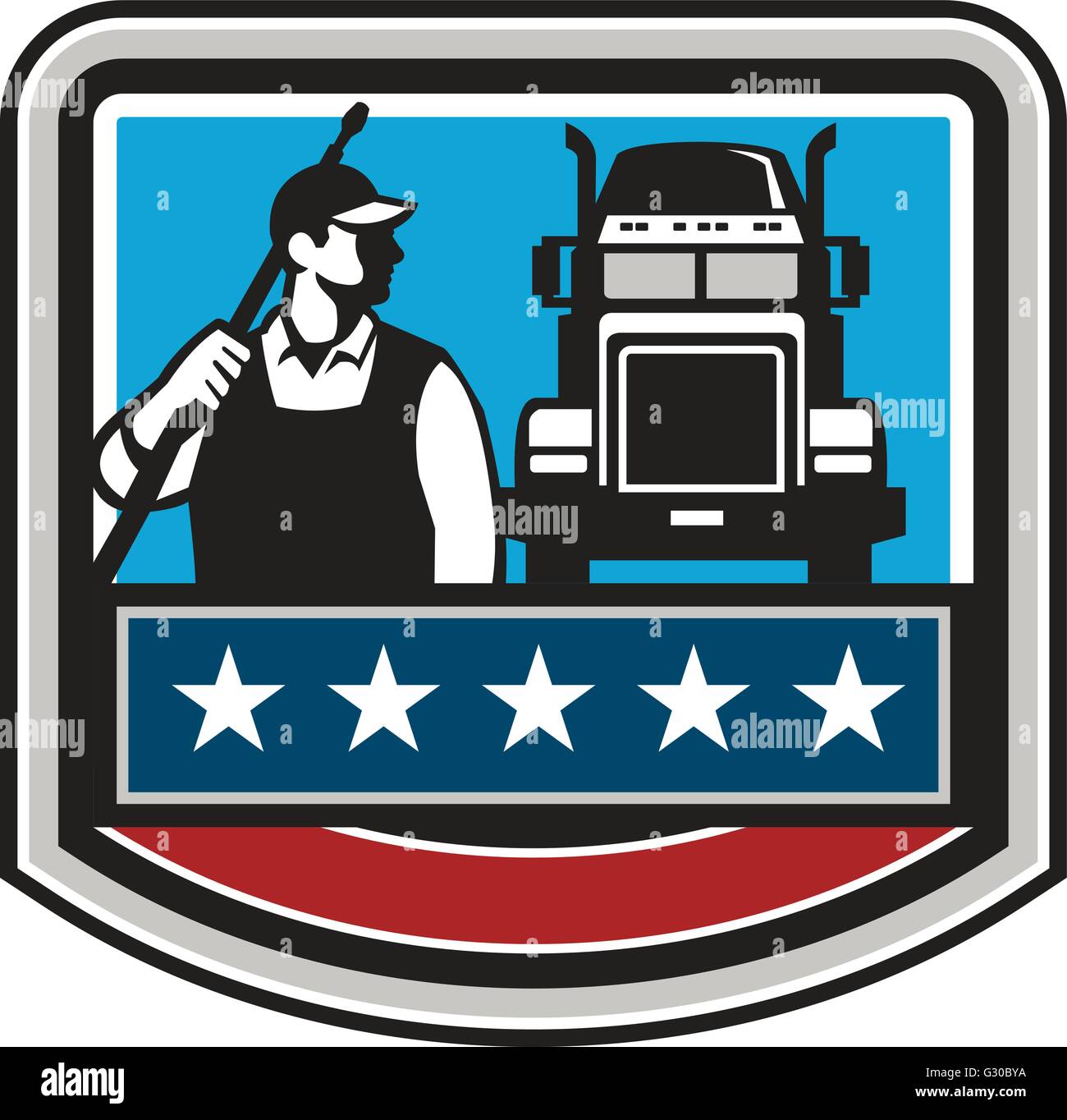 Man holding water from Stock Vector Images - Alamy