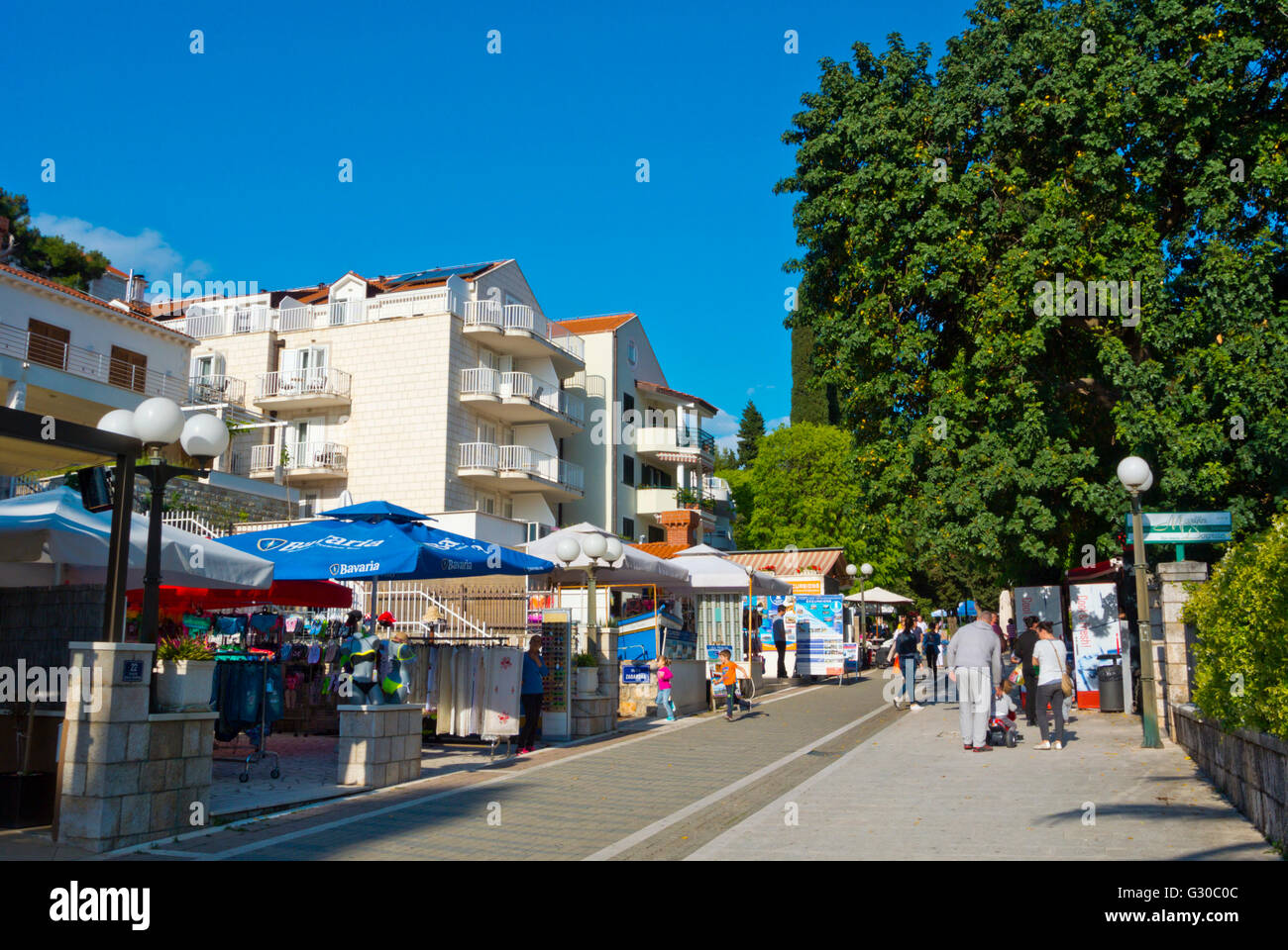 Setaliste kralja Zvonimira, beach promenade, Lapad district, Dubrovnik ...