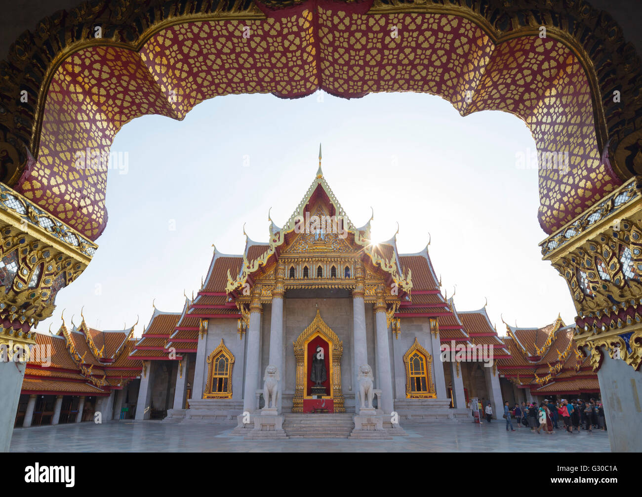 The Marble Temple (Wat Benchamabophit), Bangkok, Thailand, Southeast ...