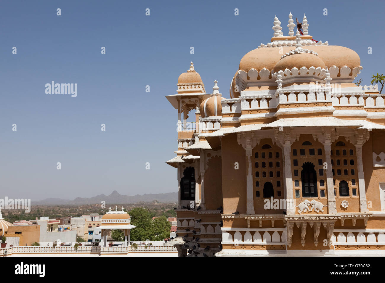 Domes of Deogarh Mahal Palace hotel, Deogarh, Rajasthan, India, Asia ...