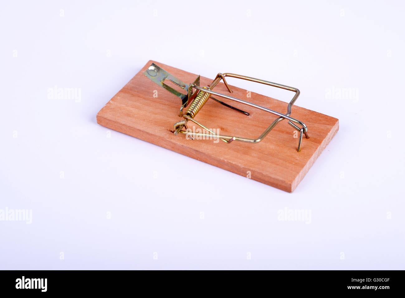 Photo of mouse trap on white background Stock Photo - Alamy