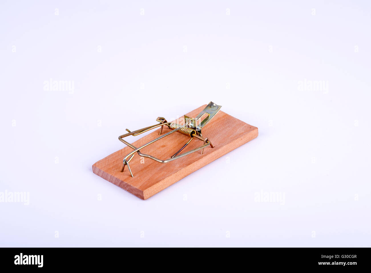 Photo of mouse trap on white background Stock Photo - Alamy