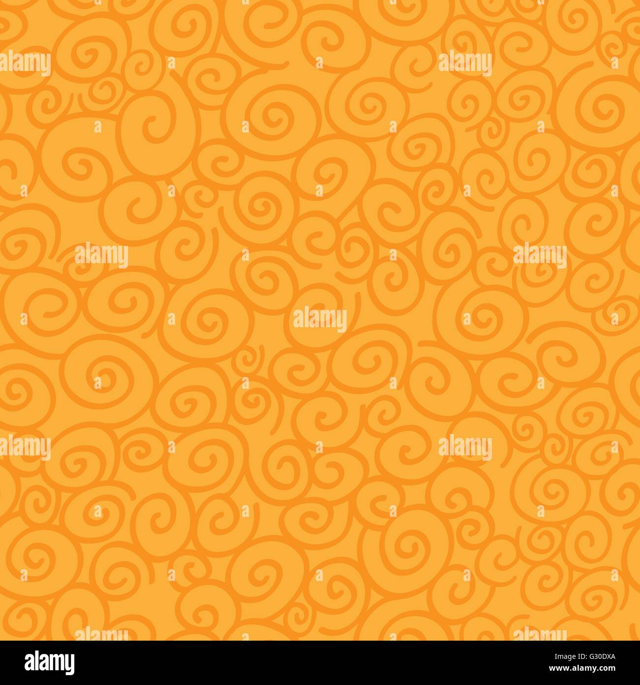 Seamless pattern with curls on orange background Stock Vector Image ...