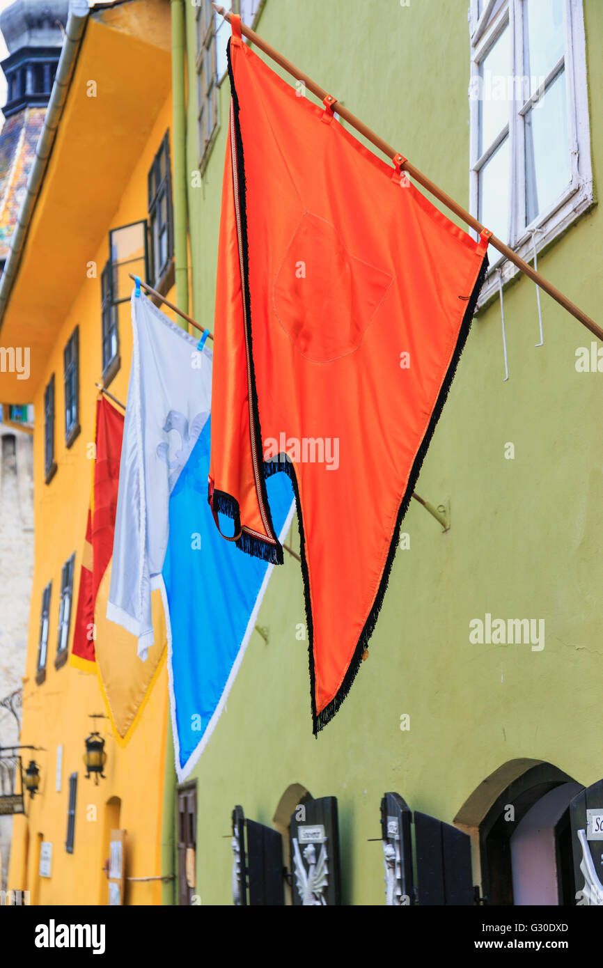 three flags on the wall Stock Photo - Alamy