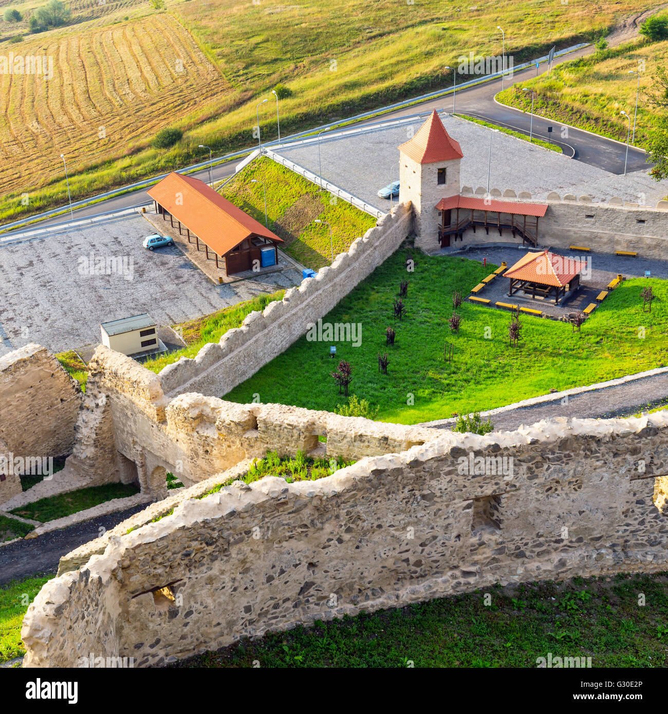 Rupea Castle near Brasov, medieval fortress Stock Photo - Alamy