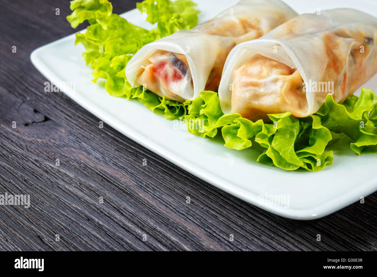 Thai basil rolls hi-res stock photography and images - Alamy