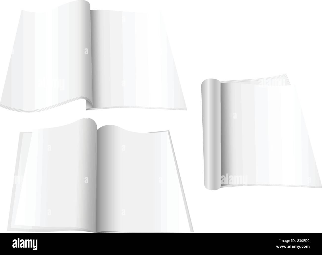 Blank book on a white background Stock Vector Image & Art - Alamy