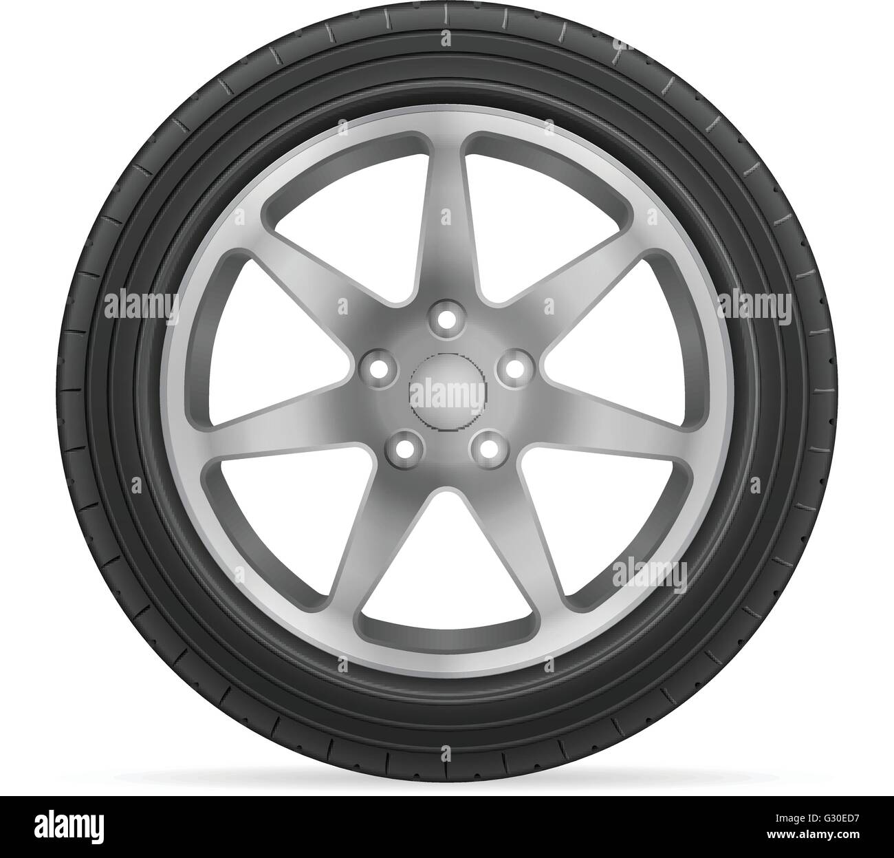 Alloy car wheel on Stock Vector Images - Alamy