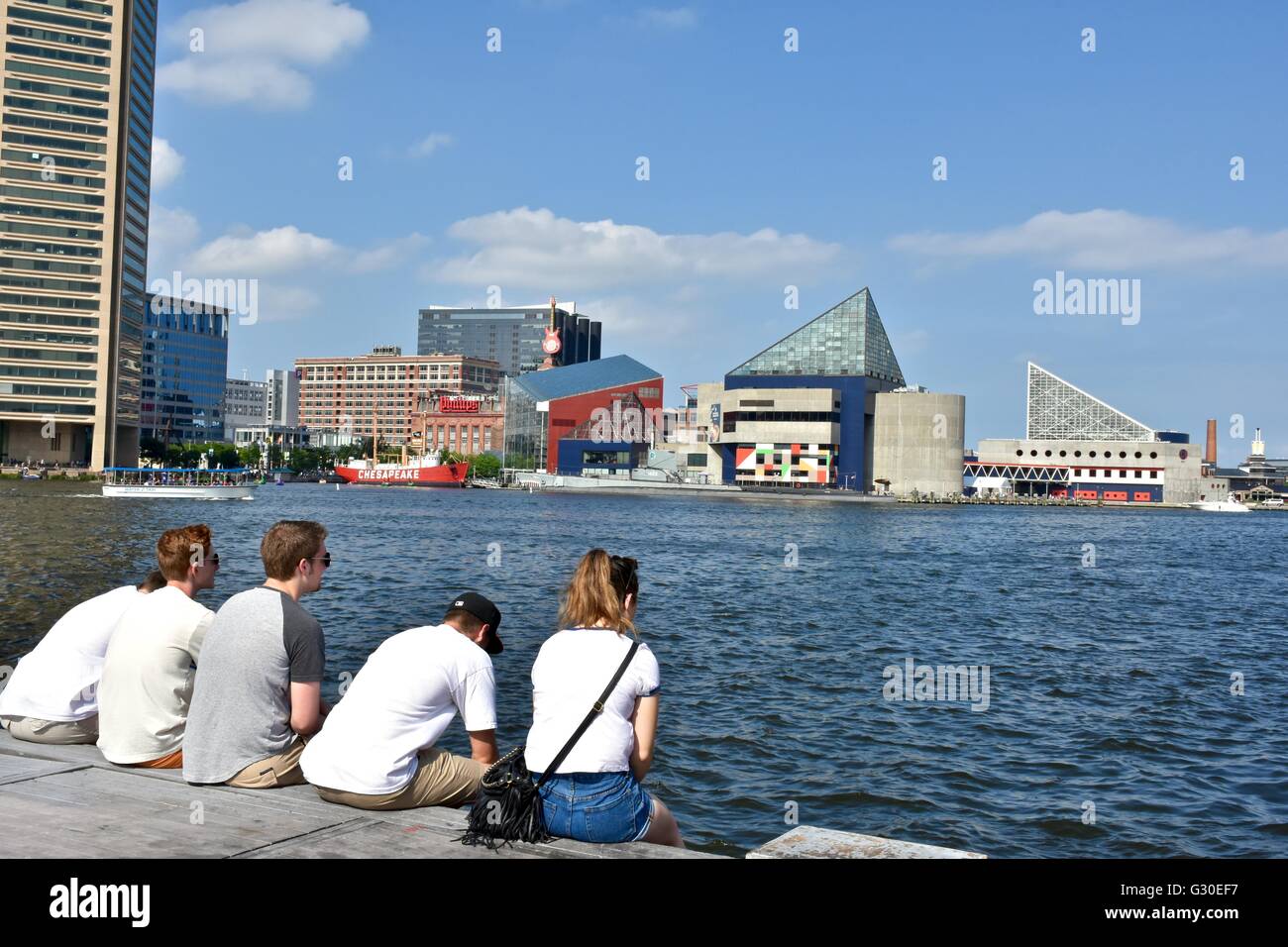 The beautiful architecture and landscape of the Baltimore inner harbor ...
