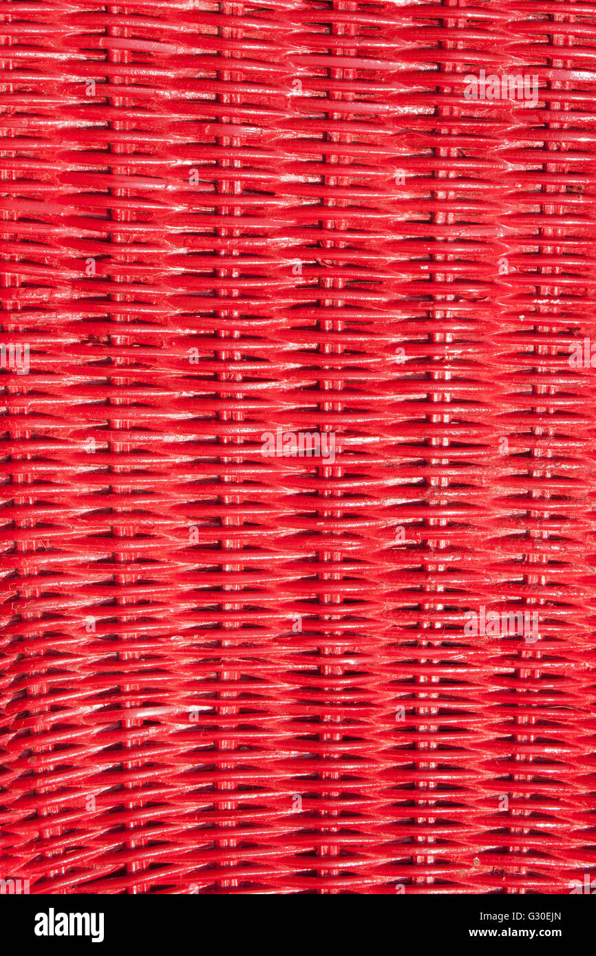 Close up detail of red wicker with peeling paint Stock Photo - Alamy