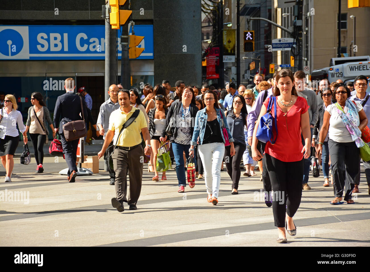 Toronto downtown after work rush Stock Photo - Alamy